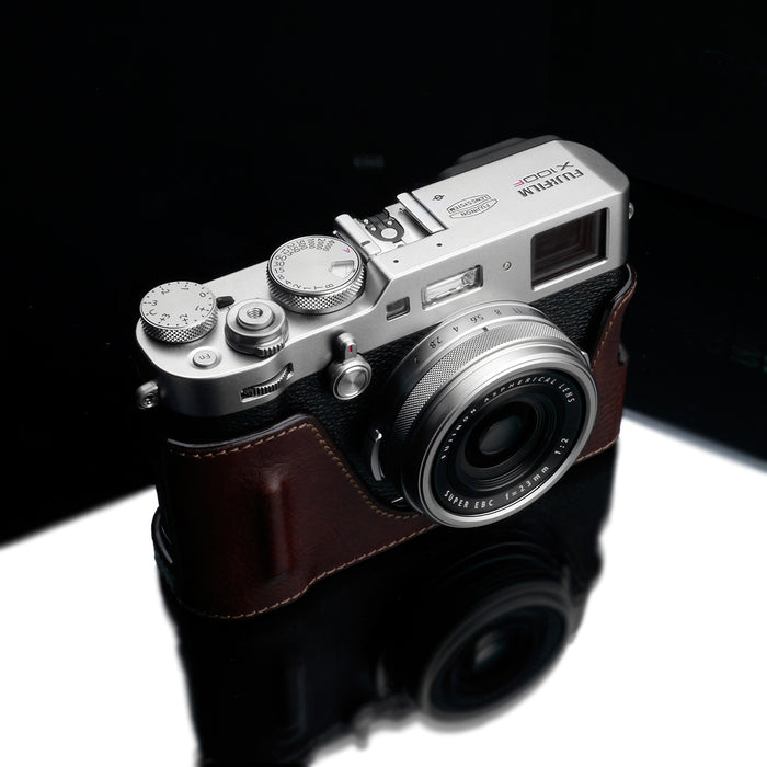 Gariz HG-X100FBR Brown Leather Camera Half Case for Fujifilm Fuji X100